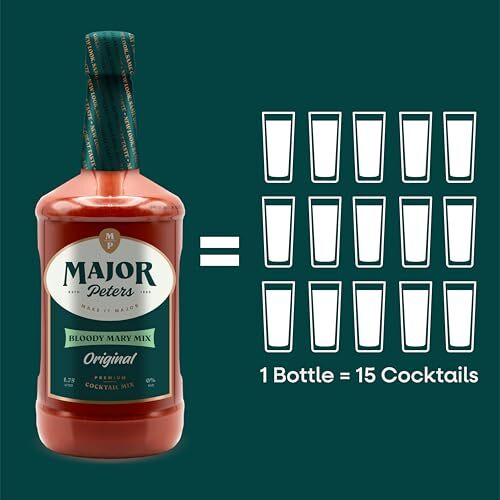 Major Peters' Premium, Full Body Bloody Mary Mix, Only Add Spirits ...