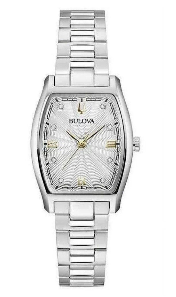 Bulova Classic Diamond 96P232 26mm Silver Stainless Steel Case and ...