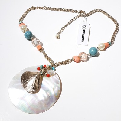 New Direction Shell Medallion Necklace NWT | eBay