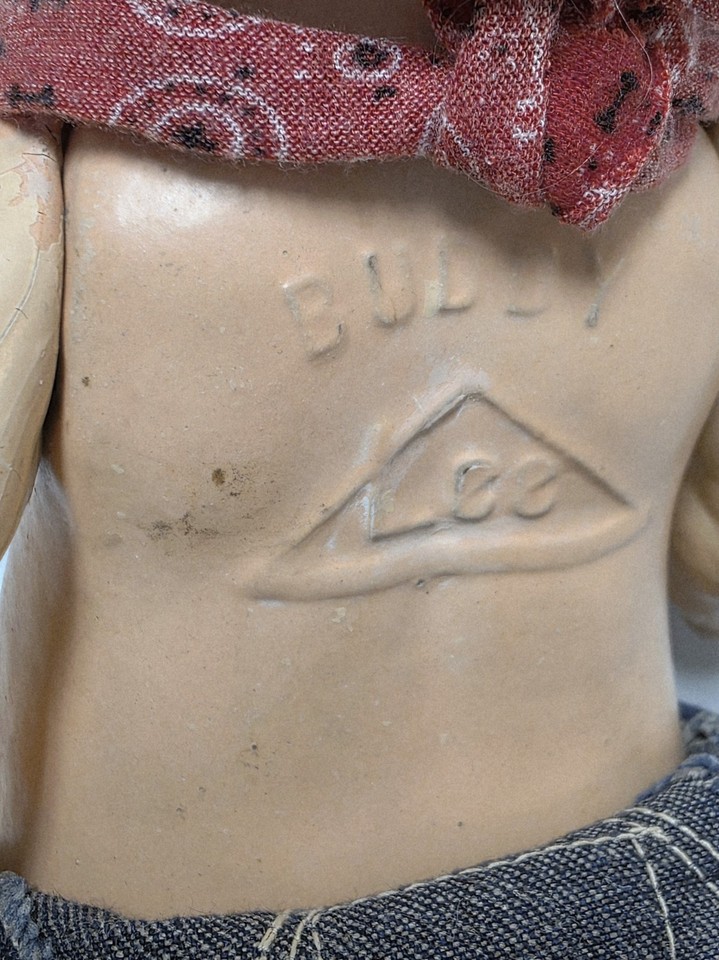 Antique Signed Buddy Lee Doll Store Display/Rare RR Engineer Chore ...