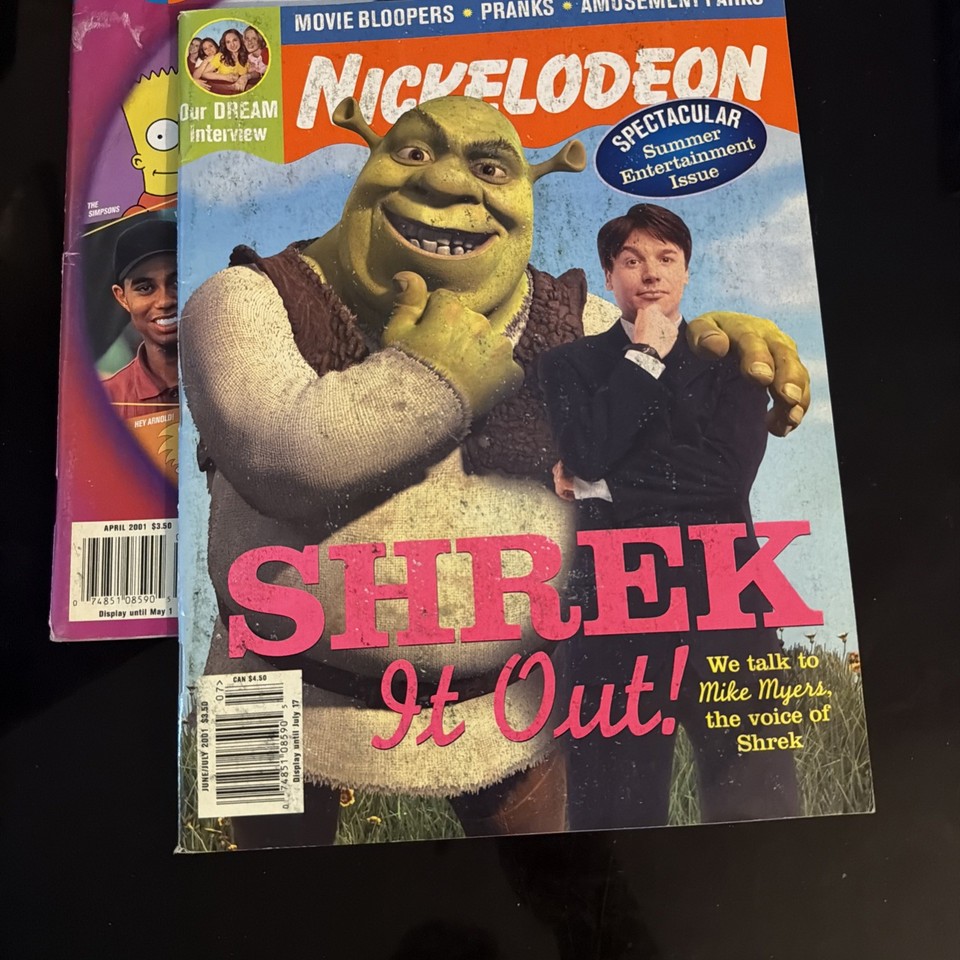 Nickelodeon 3 Magazine Oct 2001 Harry Potter Shrek 2001 Awards Lot ...