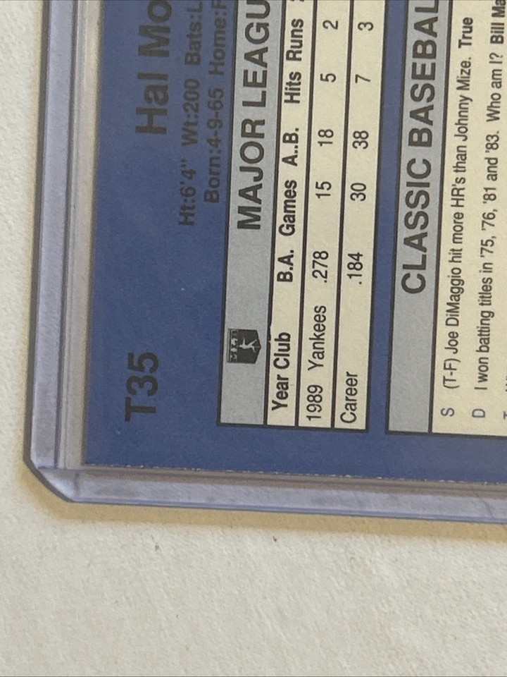 1990 Classic Update Pink Travel Edition - Hal Morris #T35 | eBay