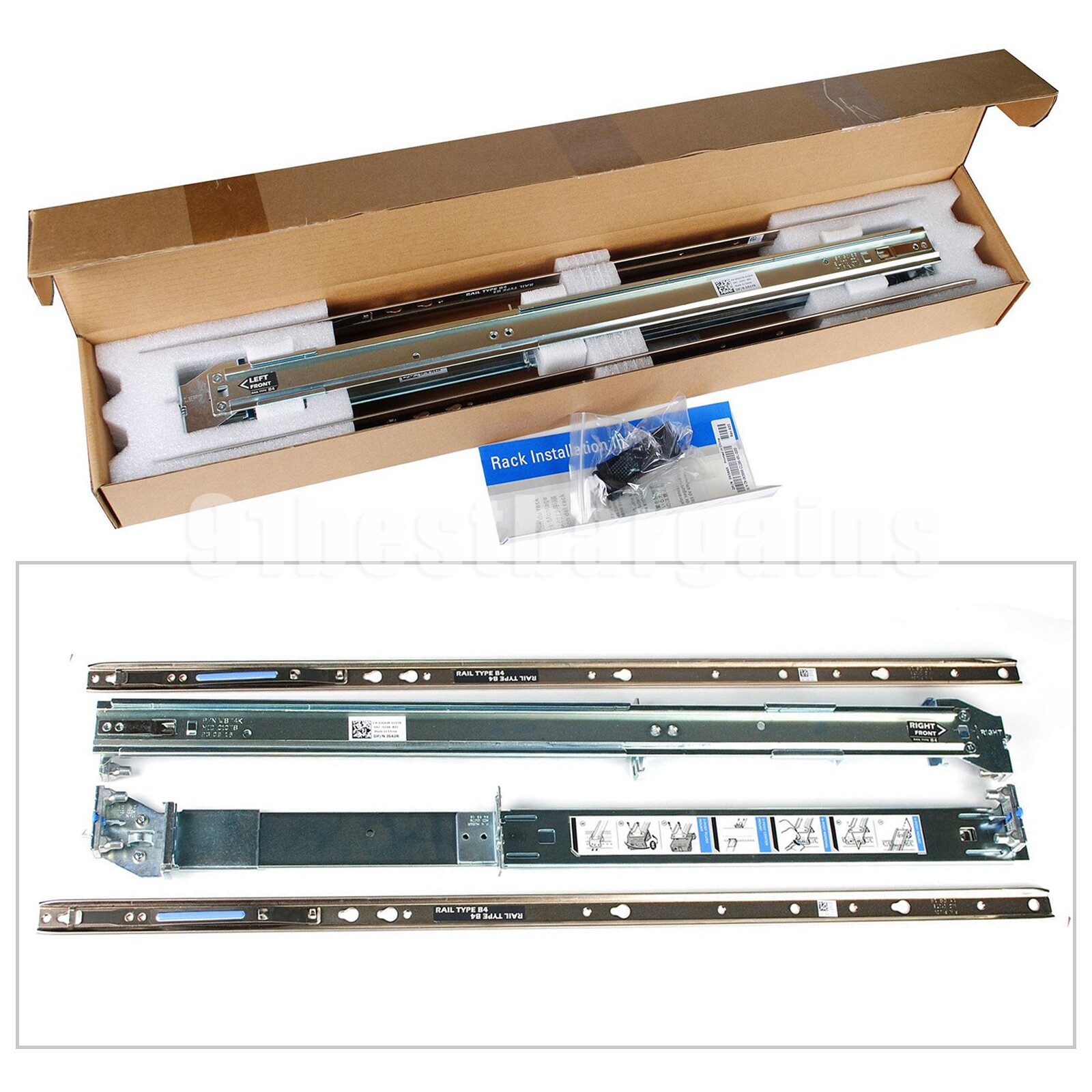 2/4 Post Rack 2U Static Rails 0H872R for Dell PowerVault DL2200 DX6012S ...