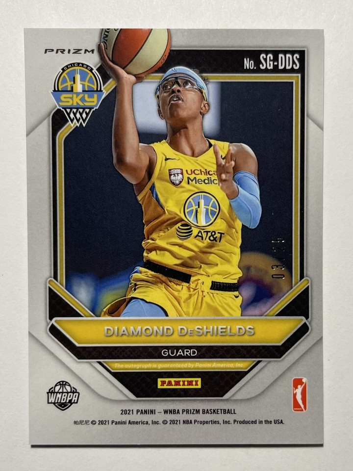 2021 Panini Prizm Basketball WNBA Diamond DeShields Signatures Auto ...