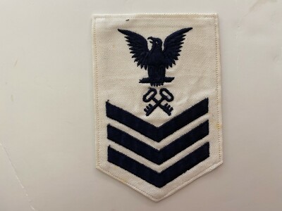 NR547 WW2 US Navy Rate Storekeeper 1st Class White Blue Black Stripes ...