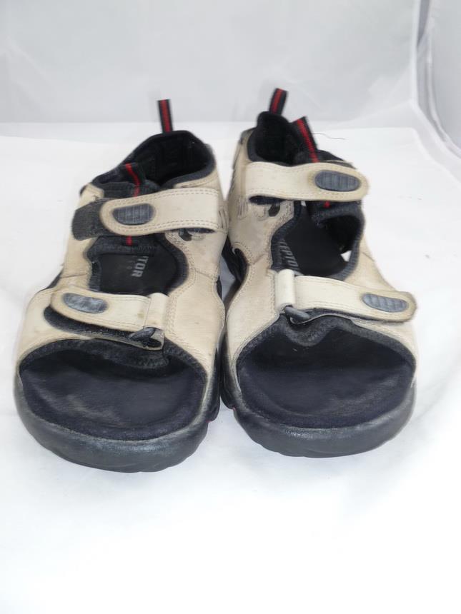 ECCO RECEPTOR MEN 42 USED BEIGE LEATHER HIKING/WATER SANDALS/SHOES | eBay