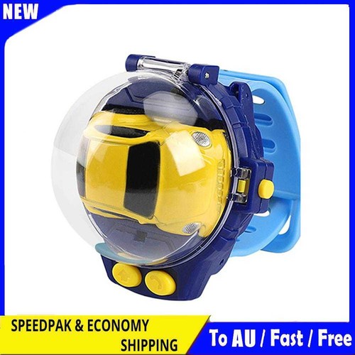 4CH 1/58 Wrist Watch Controlled 5km/h 2.4G RC Small Racing Car (Yellow ...