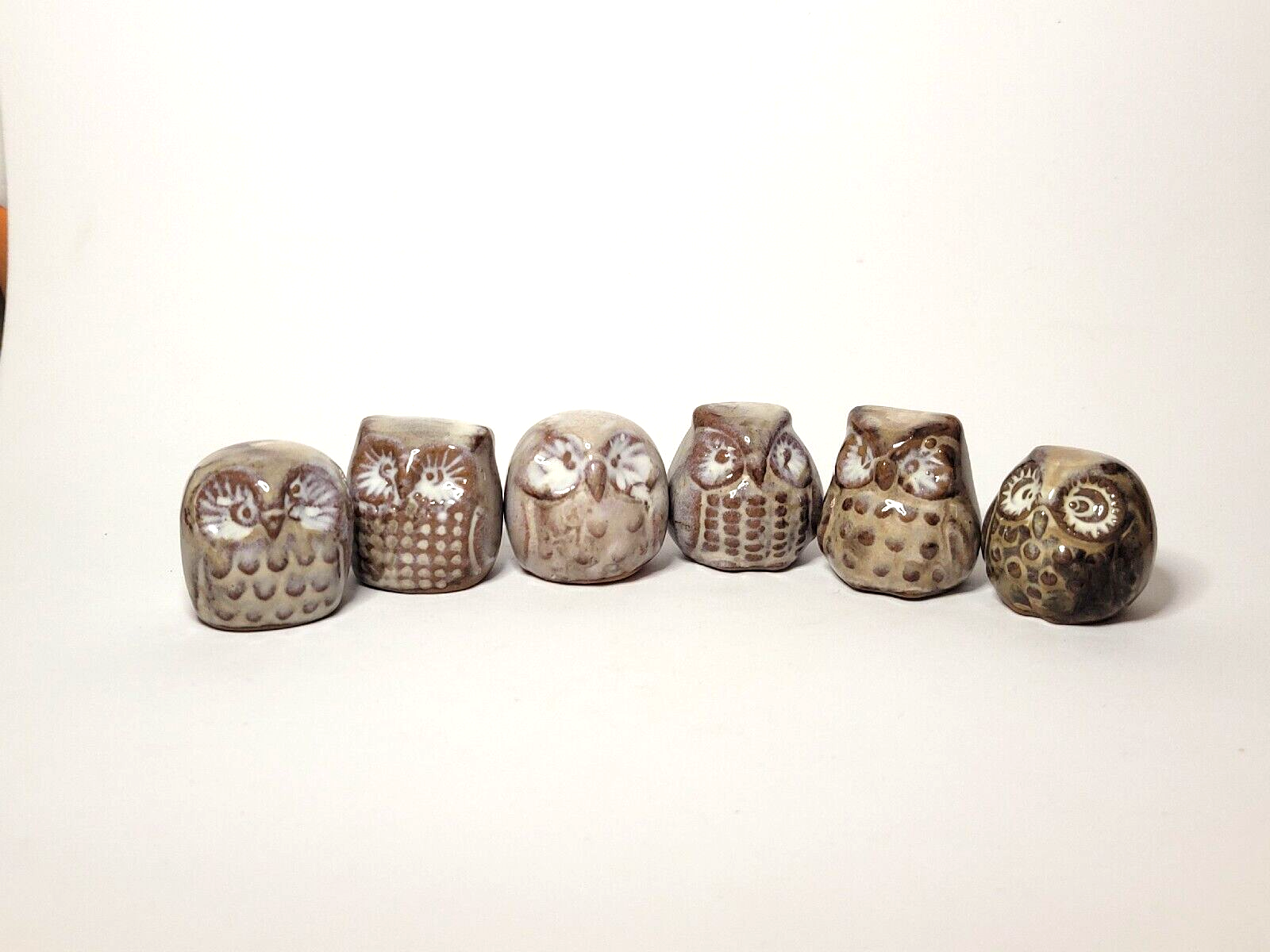 Miniature Porcelain Owls - Set Of 6 - Item #: NT1417 | eBay