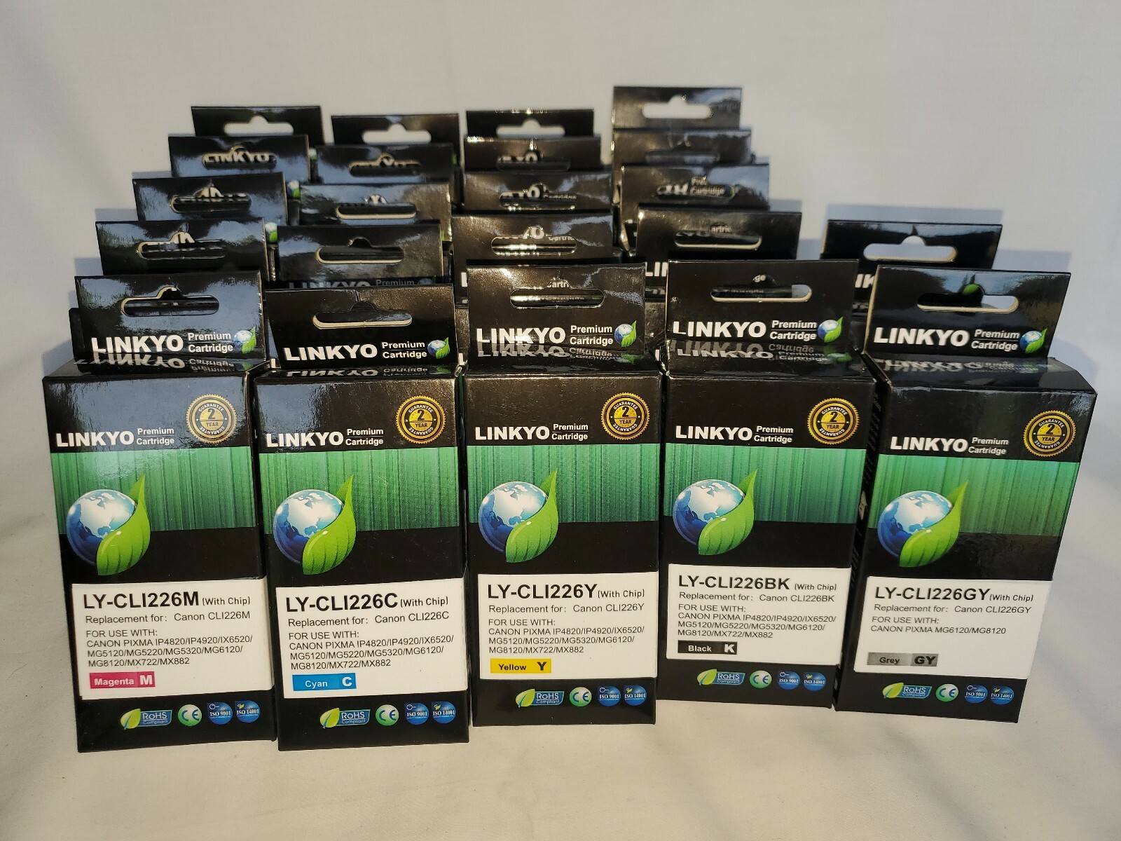 Linkyo Premium Cartridge LY-CLI-226 Printer Ink Cartridges LOT OF 22 ...