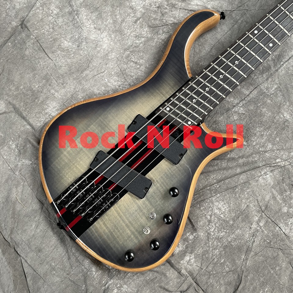 5string Bass SuperCool Electric Bass Gray Solid Body Neck Thru Body ...