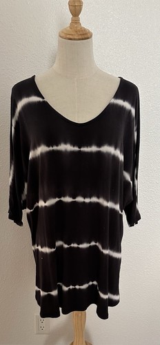 Lane Bryant Tie Dye Black Top Size 14/16 NWOT | eBay