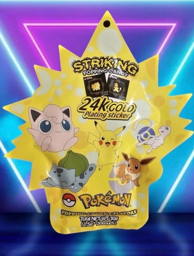 Pokémon: Striking Popping Candy 24K Gold Sticker Limited Time ...