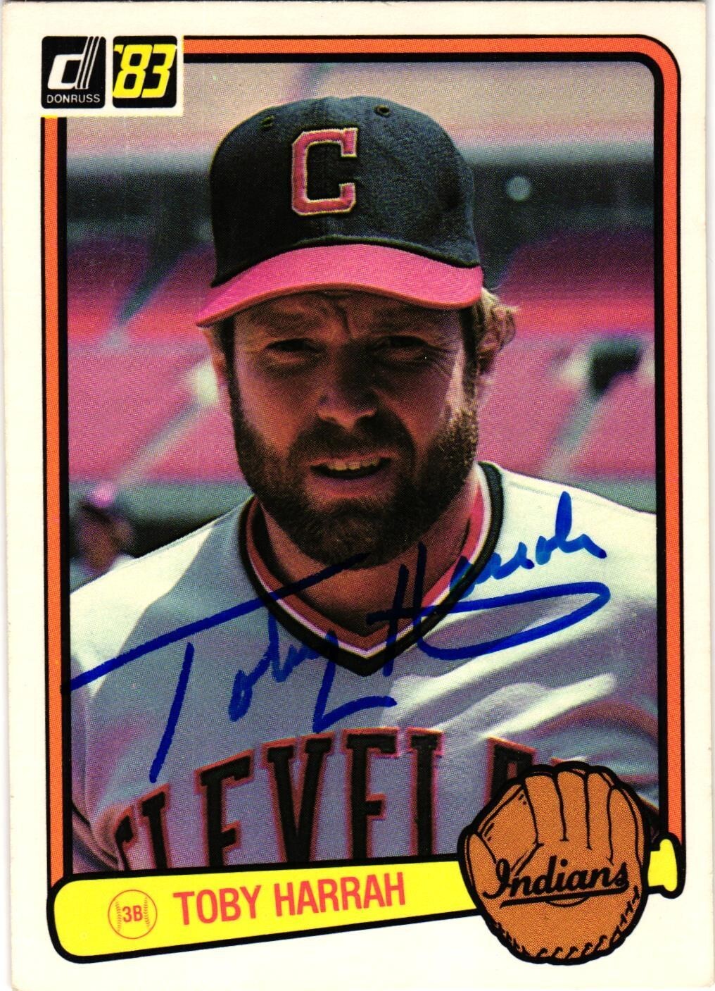 Toby Harrah #337 Signed 1983 Donruss MLB Baseball Card Indians Auto | eBay