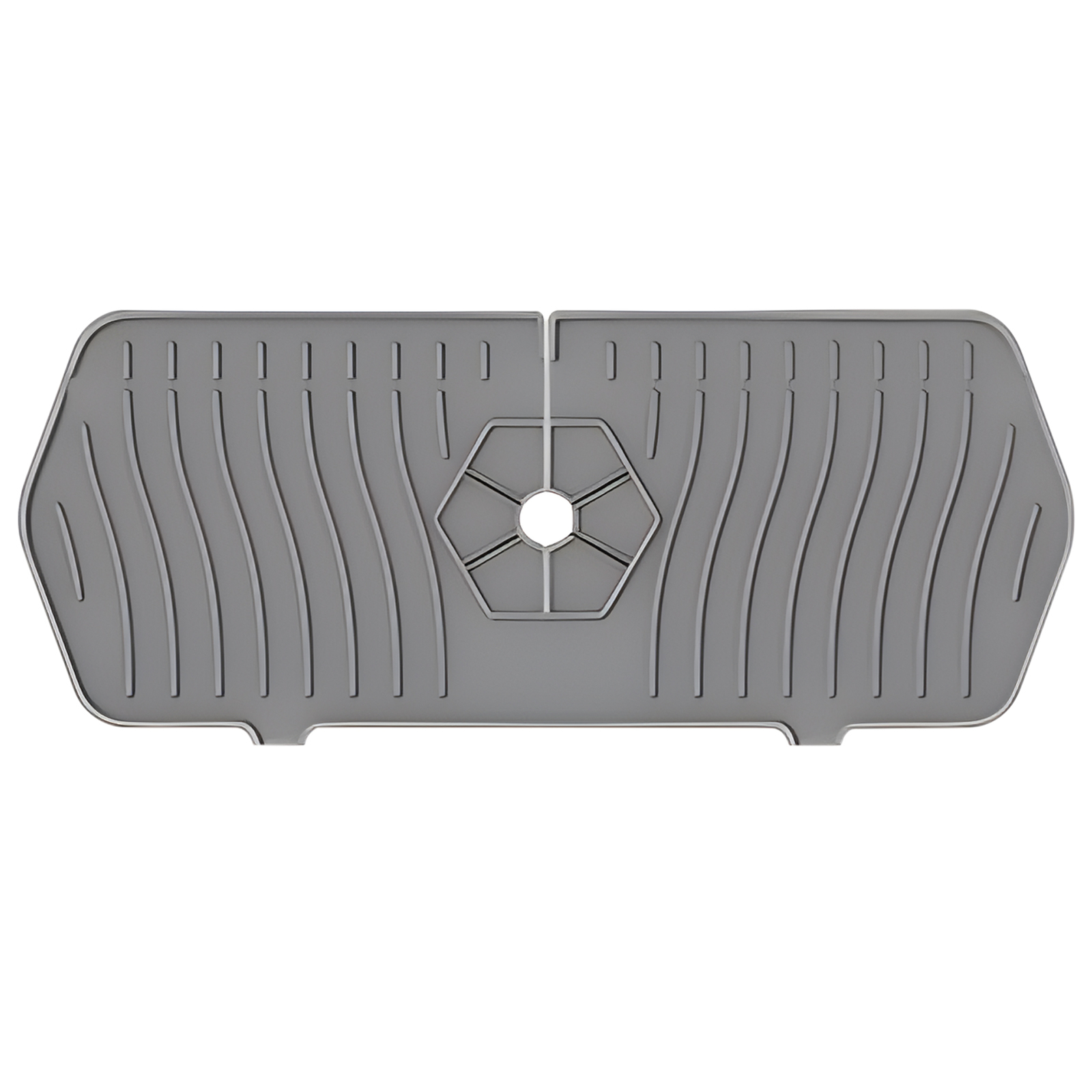 Counter Drying Soft Silicone Kitchen Bathroom Sink Splash Tray Grey ...