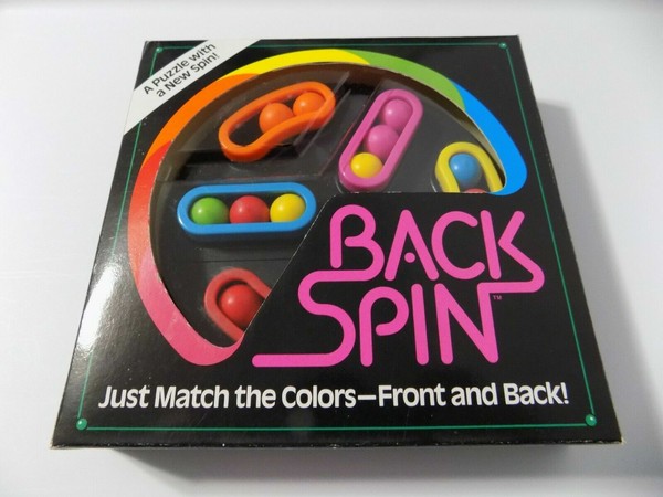Vintage 1991 Back Spin Hand-held Puzzle Brain Teaser Game Binary Arts ...