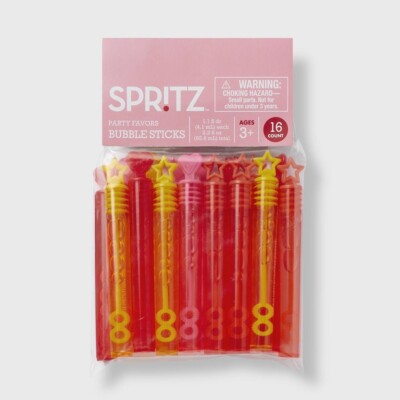 16ct Spritz Bubble Sticks Wand Party Favors 2.2oz Birthday Shower ...