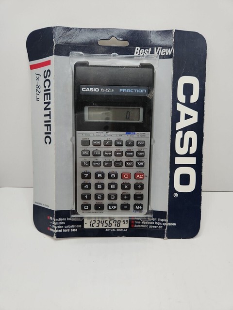 Casio Fx-82lb Fraction Vintage Scientific Calculator 1989 Flip Hard ...
