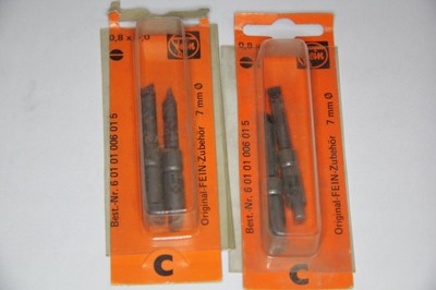 ORIGINAL : Lot de 4 embouts vis 0.8 X 5.0 FEIN insert méplat 7mm ref ...