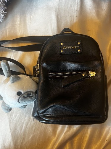 Amazon Black Mini Backpack Fashion Purse Red Interior | eBay