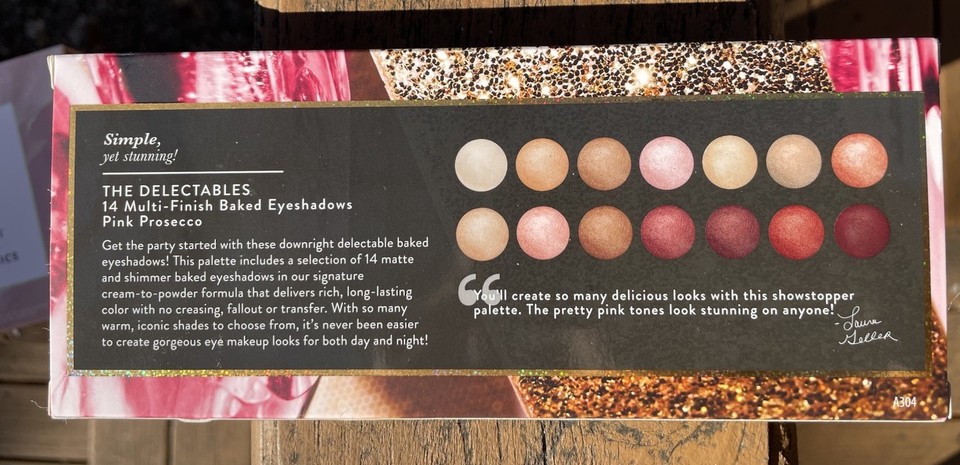 LAURA GELLER The Delectables 14 Multi-finish Baked Eyeshadows Pink Prosecco NIP | eBay