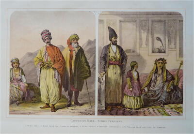 Kurds & Persians Ethnic & Costume View Iran Tehran Ararat 1882 fashion ...