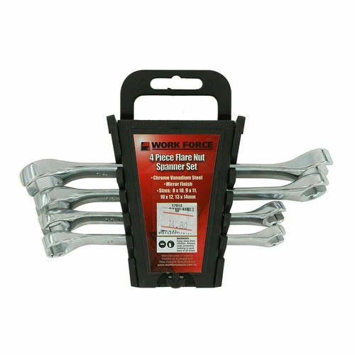 4 Piece Flare Nut Spanner set Metric CR-V Polished Steel Hydraulic ...