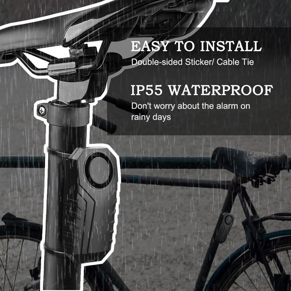 Wireless Waterproof Bike Motorcycle Bicycle Safe Alarm Anti Theft ...