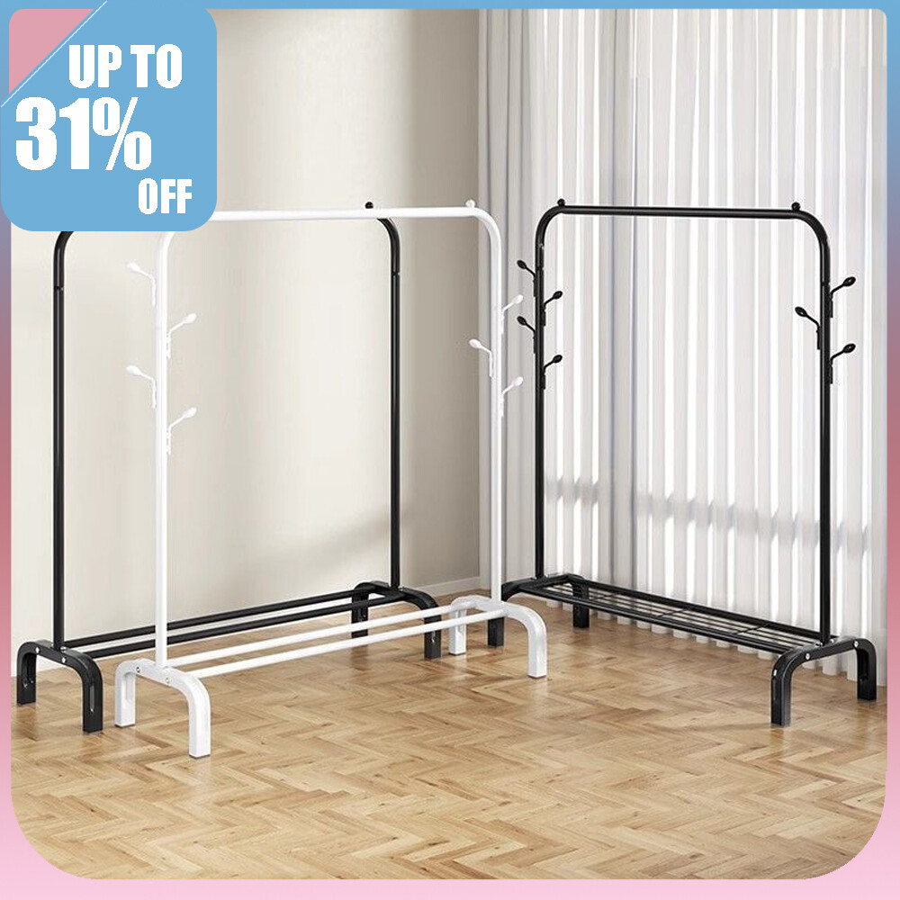 Heavy Duty Metal Clothes Rail Storage Garment Shelf Hanging Display ...