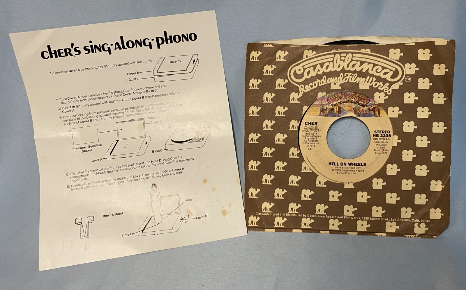 CHER'S SING-ALONG PHONO MEGO 1977 TOY RECORD PLAYER / CHER Record ...