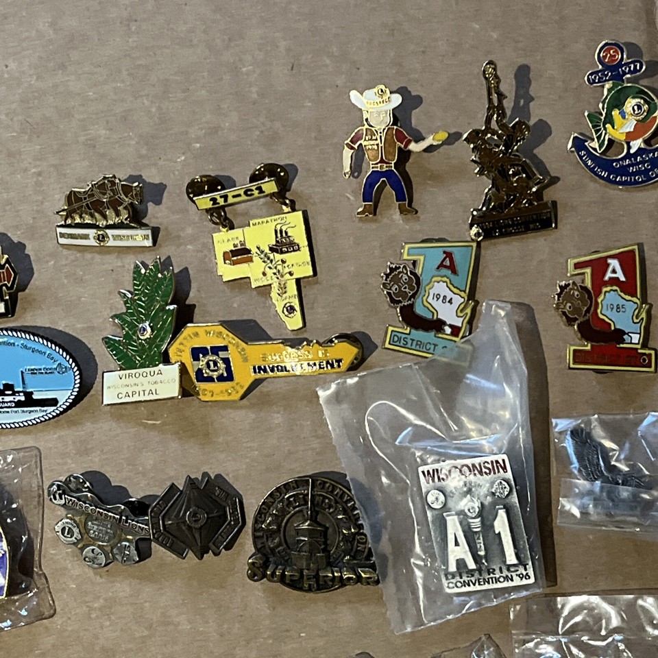Wisconsin Lions Club Pins Over 230 - 1970’s, 1980’s, 1990’s And 2000’s ...
