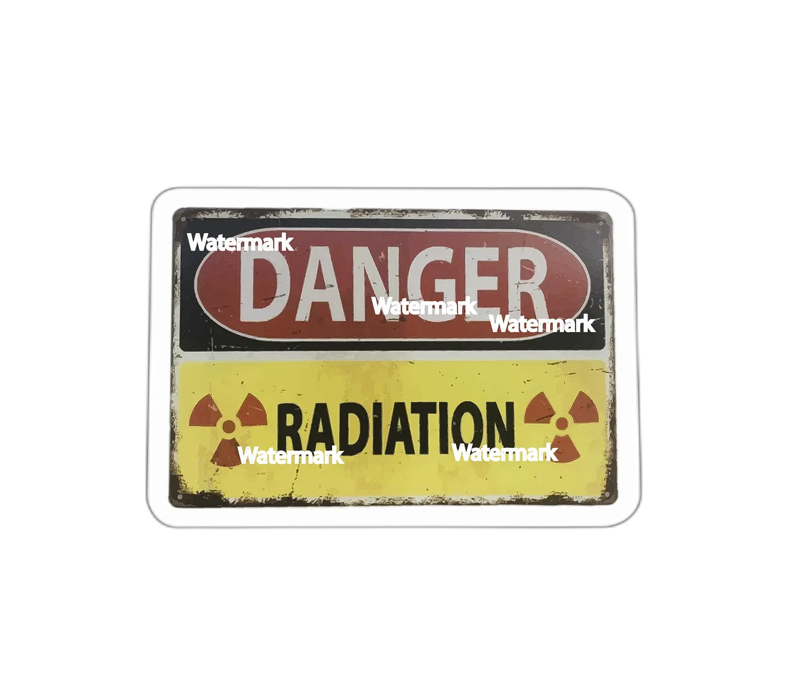 Danger Radiation Sticker Retro | eBay