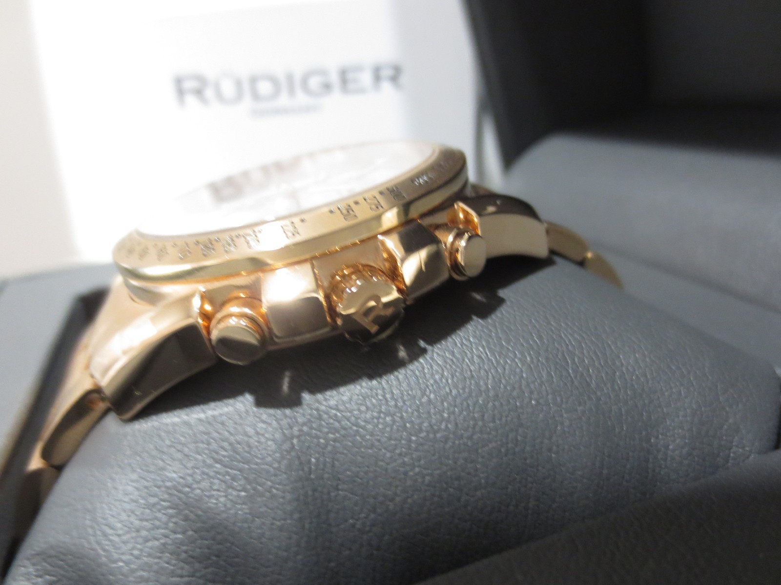 Rudiger Men's R1000-09-001 Dresden Rose Gold IP Luminous Dial ...