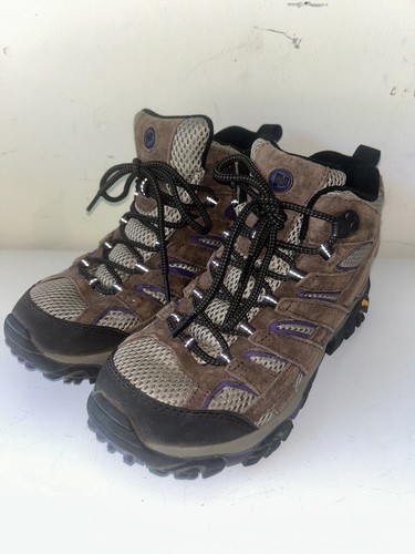 Merrell Women Vibram High Top J06050 Sz 8 Outdoor Brown & Purple Hiking ...