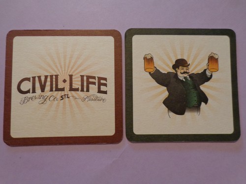 Beer Bar COASTER ~ The CIVIL LIFE Brewing Company ~ St Louis, MISSOURI ...