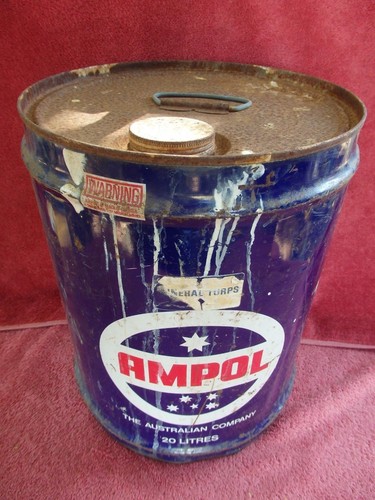 VINTAGE AMPOL SOUTHERN CROSS 20 LITRE MINERAL TURPS DRUM | eBay Australia