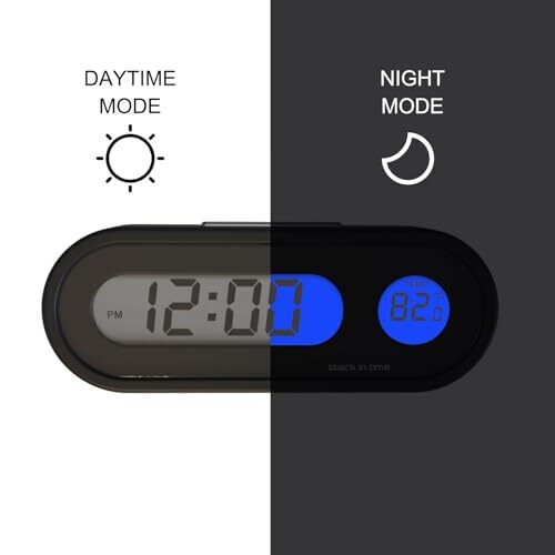 1 PC Car Interior Digital Clock, Multifunctional Led Luminous Large ...