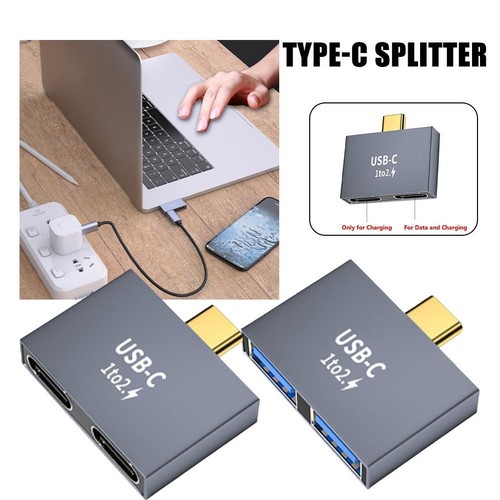 1 to 2 USB C Male to Dual USB C Female Data Transfer PD Splitter ...