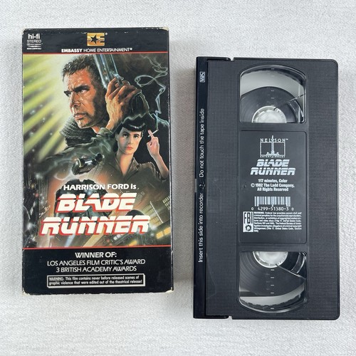 Blade Runner (VHS, Embassy Entertainment, 1987) Good Vintage | eBay