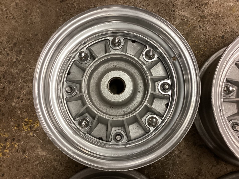 Set of 4 Pontiac 8 Lug 14X6 Steel Wheel Rims with Brake Drums & Caps ...