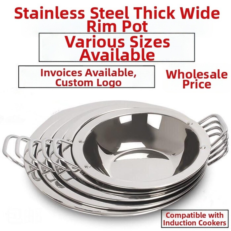 Stainless Steel Pot Wide Rim Cooker Stainless Steel Construction Rust ...