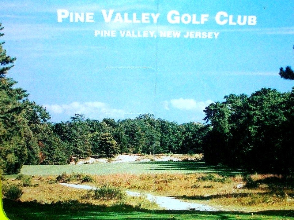 PINE VALLEY GOLF COURSE SCORECARD WITH LOGO VTG SLIGHT WEAR TO CARD ...