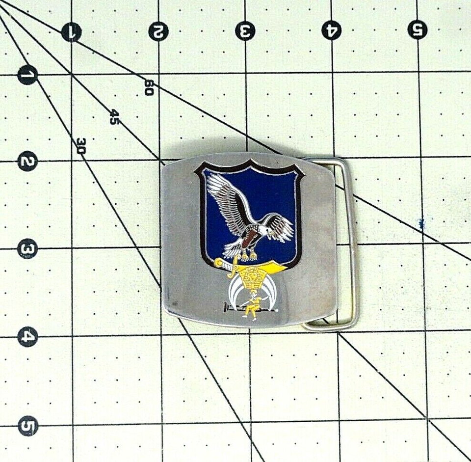 FOE Shriners Eagles Emblem Dress Belt Buckle Helping Children Vintage ...