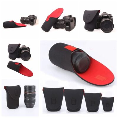 Neoprene Camera Lens Bag Pouch Soft Waterproof Protector Lenses UK ...