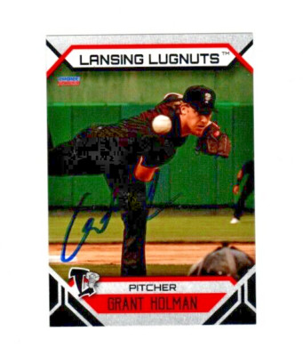 Grant Holman signed autograph 2023 Lansing Lugnuts baseball card Chula ...