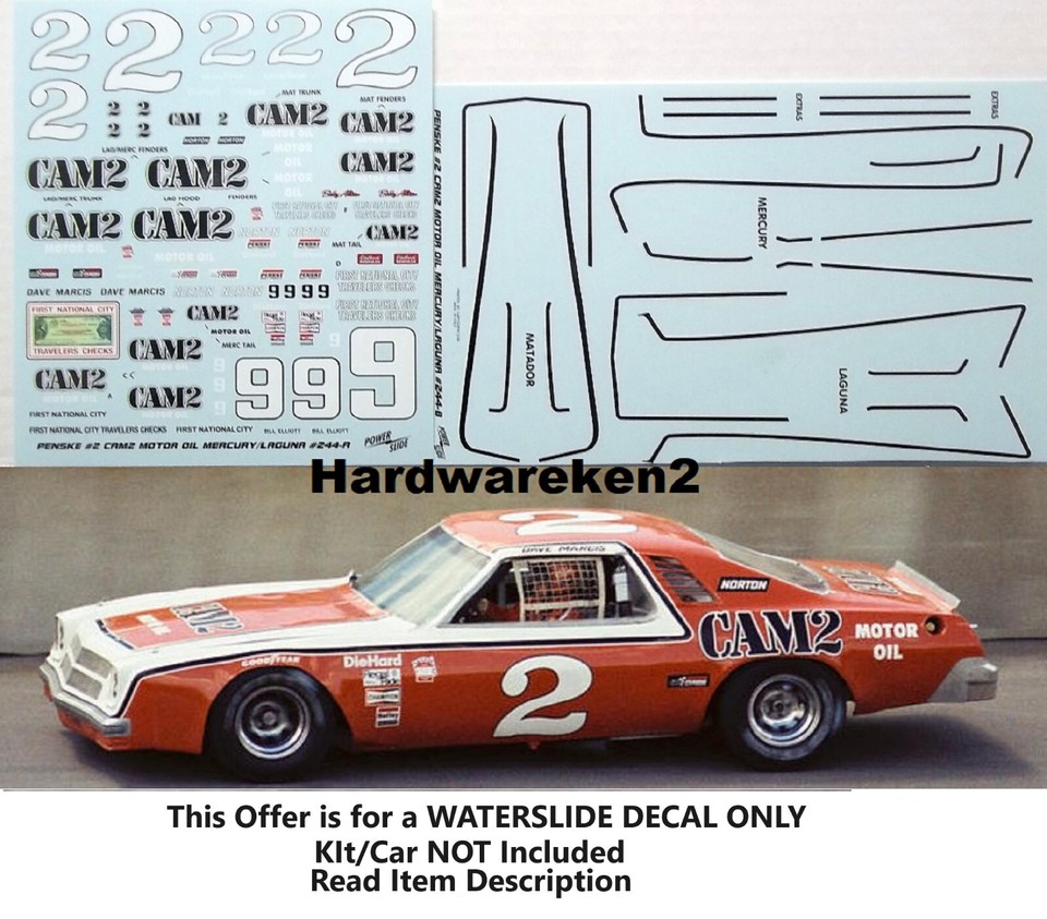 NASCAR DECAL # 2 CAM 2 1975 AMC MATADOR BOBBY ALLISON 1/25 | eBay