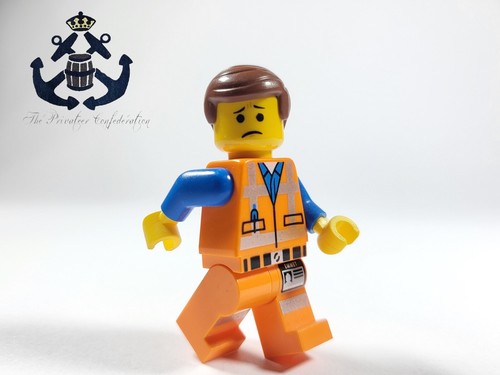 LEGO Movie 2015 Minifigure Emmet 2-Sided Head Lopsided Sad / Happy ...