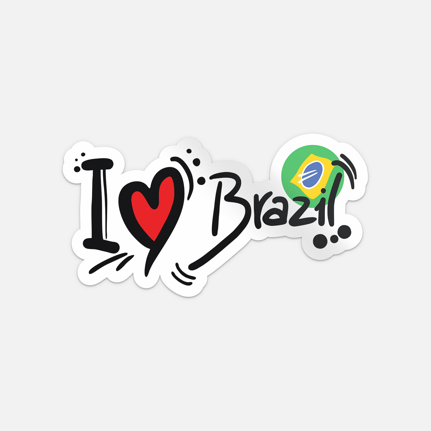 I Love Brazil Travel Slogan Vinyl Sticker Decal | eBay