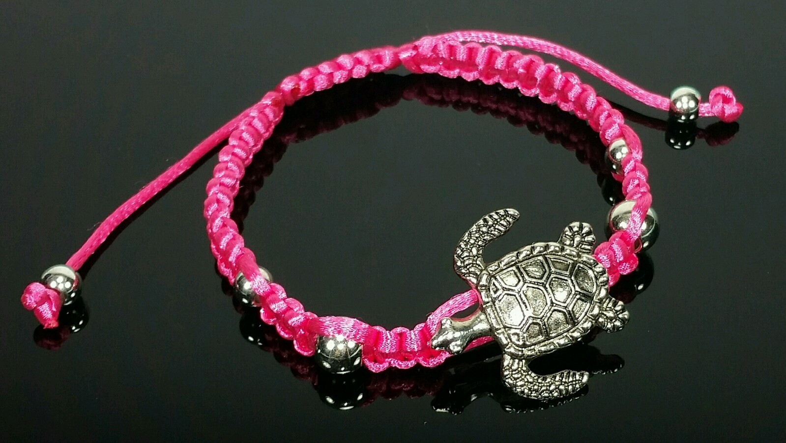 Hawaiian Turtle Bracelet Pink Turtle Macrame Knot Bracelet Pink Turtle ...