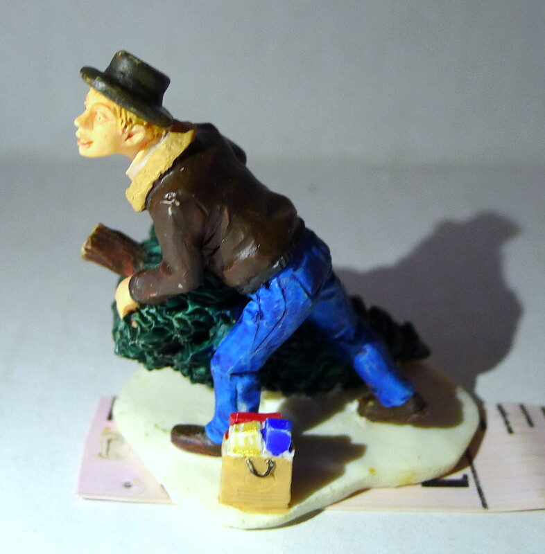 Lemax Dad Man Christmas Tree Figurine 1999 Village Figurines ...