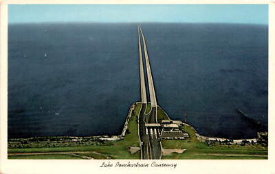 Vintage Lake Ponchartrain Causeway Postcard 3-D New Orleans | eBay